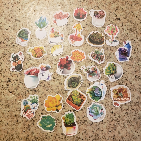 The Happy Planner | Office | Kawaii Succulent Flowers Adorable Stickers ...